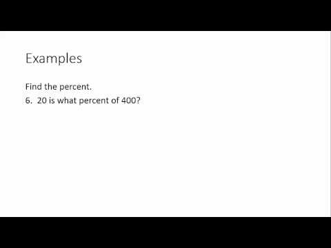 7 5 Using Percent Equations