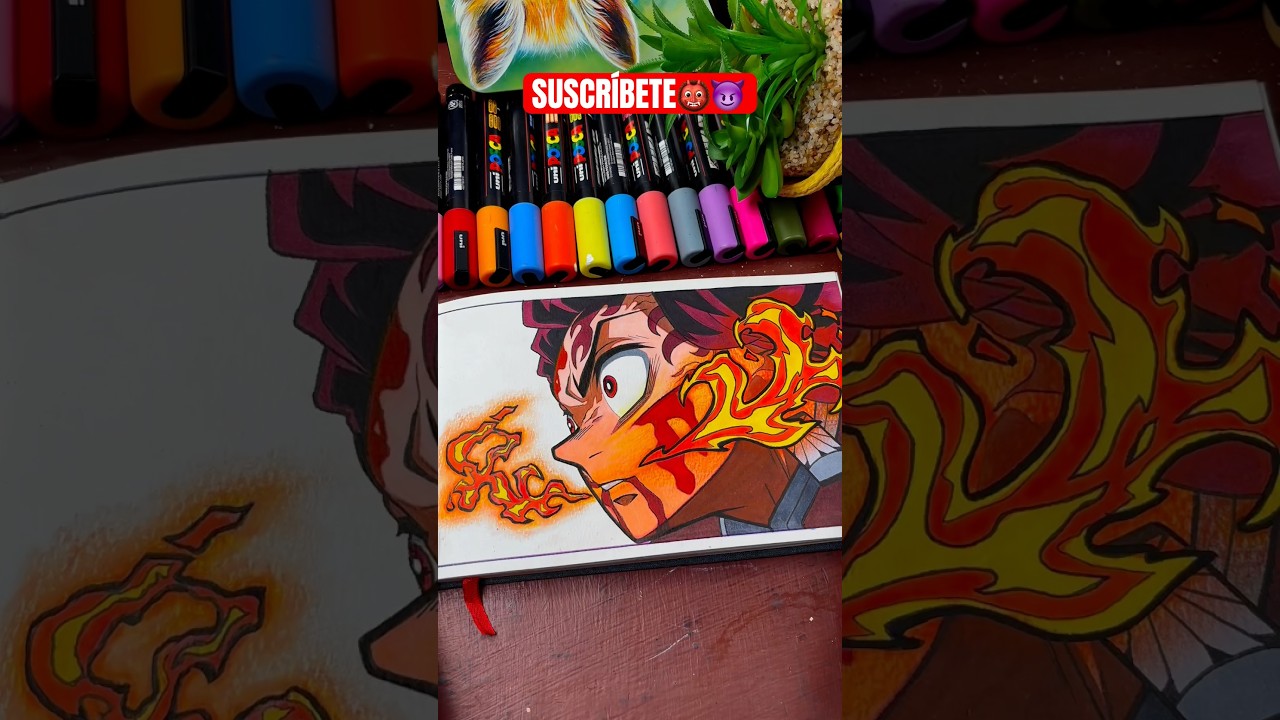 Cuaderno de bocetos de dibujos de Demon Slayer #anime #kimetsunoyaiba #demonslayer #arte #dibujo