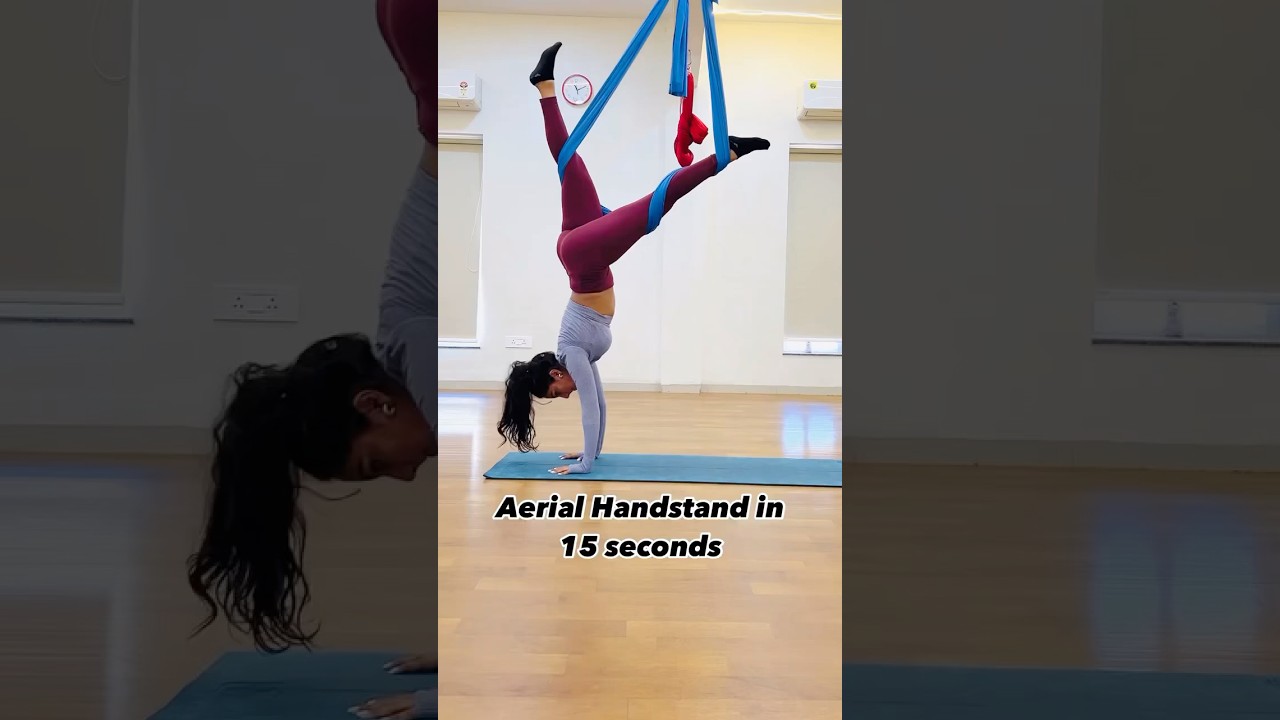 Aerial Yoga handstand tutorial! Save & Subscribe for more Aerial Yoga tutorials!Learn online with me