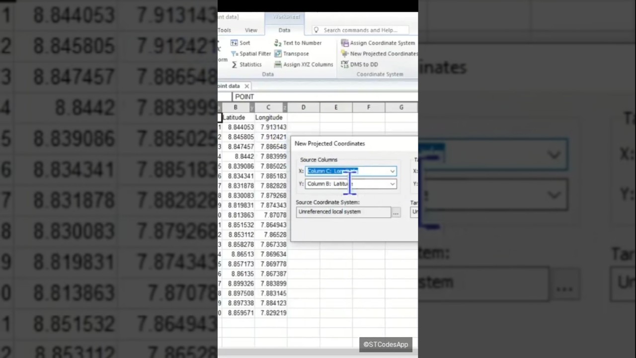 Coordinates conversion in Surfer #shorts #gis