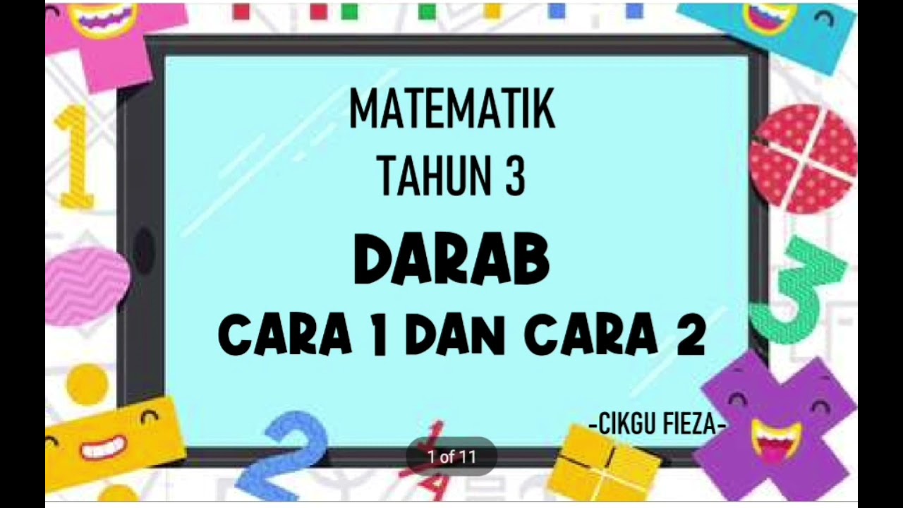 Matematik Tahun 3 Darab 2 Cara