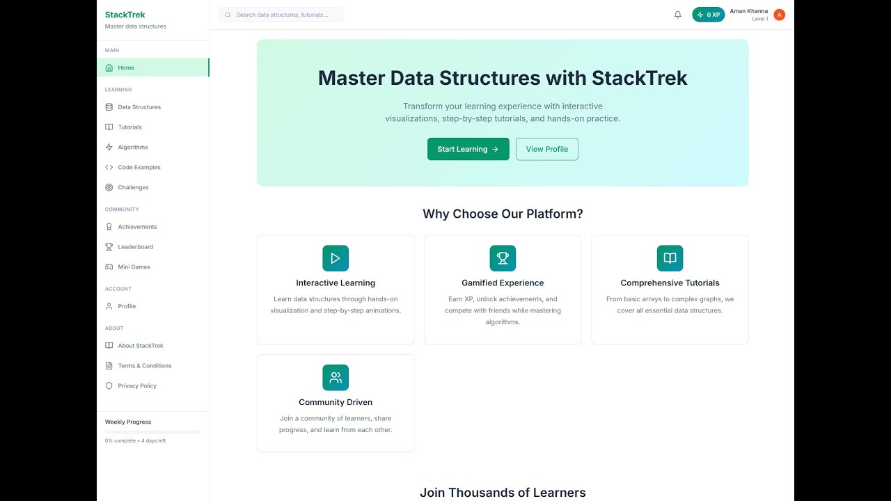 Master Data Structures Visually | StackTrek Walkthrough & Demo