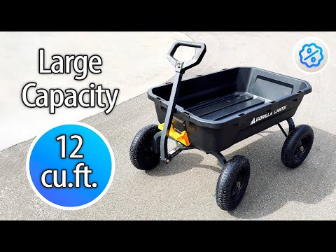 Ultimate Garden Tool Review: Gorilla Carts - Super Heavy-Duty Poly Dump Garden Carts - Product Video
