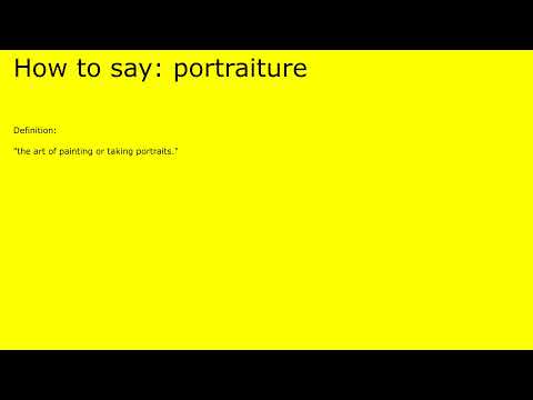 How to pronounce portraiture by british speaker
