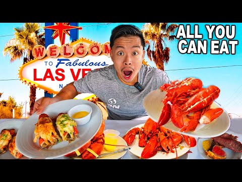 $100 ALL YOU CAN EAT LOBSTER & STEAK Buffet In Las Vegas! (Worth The Price?)
