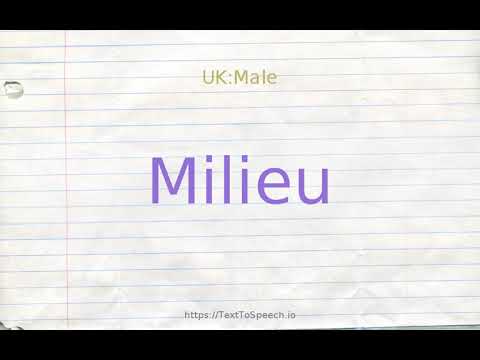 How to pronounce milieu