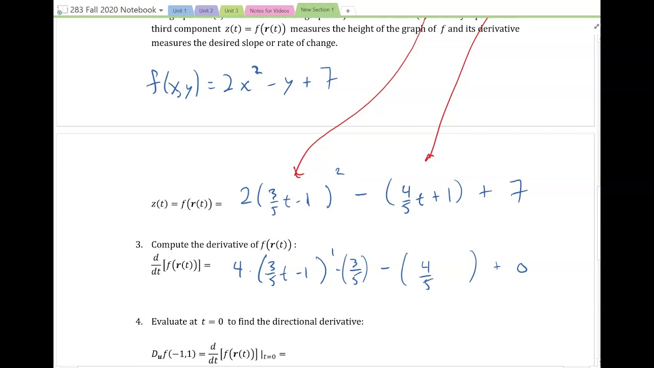 Calculus 3: Directional Derivatives Example 1