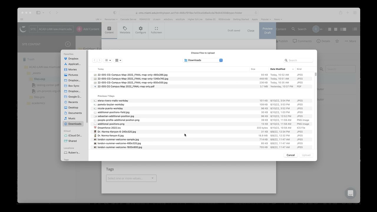 Cascade CMS: How to Upload an Image with Workflow