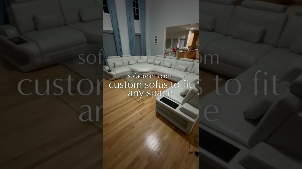 Fully customizable sectionals. Choose size, shape, seats, colors, and materials.