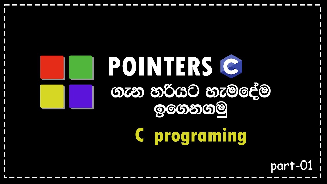 C Programming in sinhala  Pointers part-01