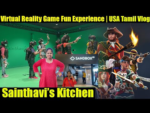 Kids Fun Activity Motion Capture VR Game Vlog | USA Tamil Vlog | Curse Of Davy Jones Sandbox VR