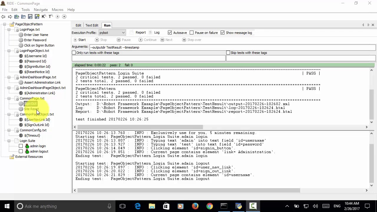 Selenium Python Robot Framework Page Object Pattern