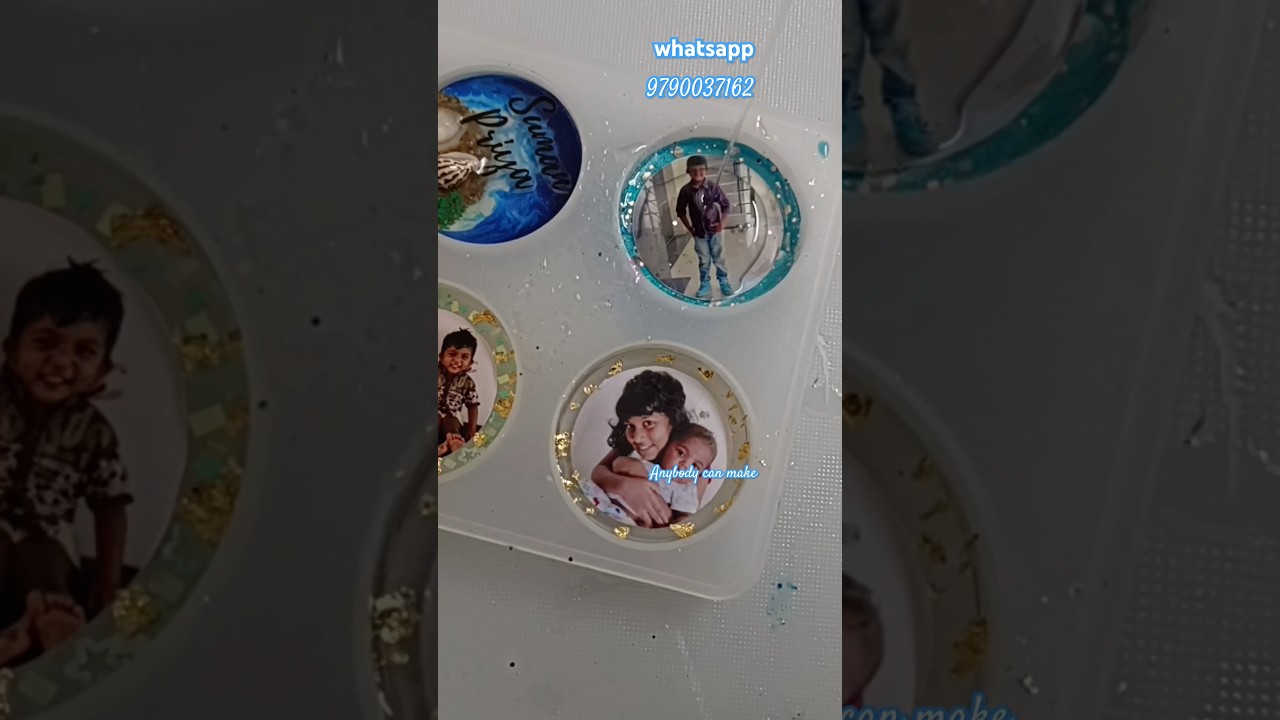 Diy double sided photo keychain | resin photo keychain #customisedgifts #resingifts