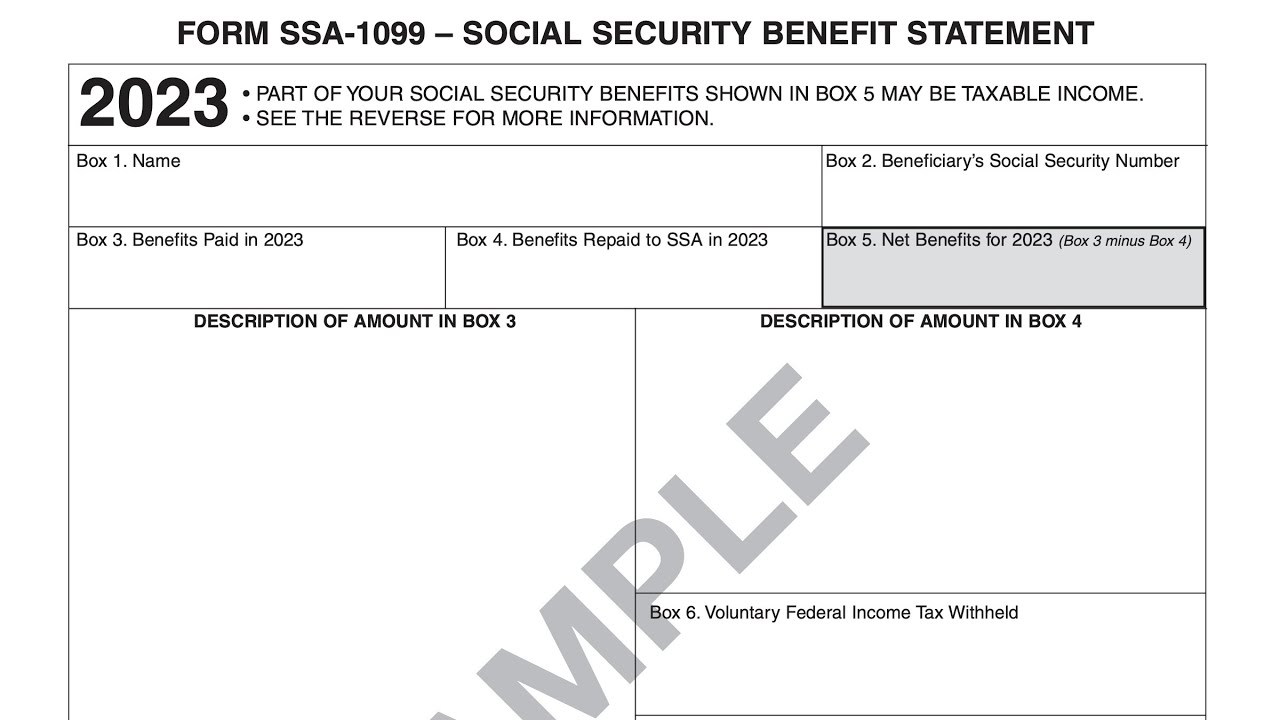 Form SSA-1099 walkthrough (Social Security Benefit Statement)