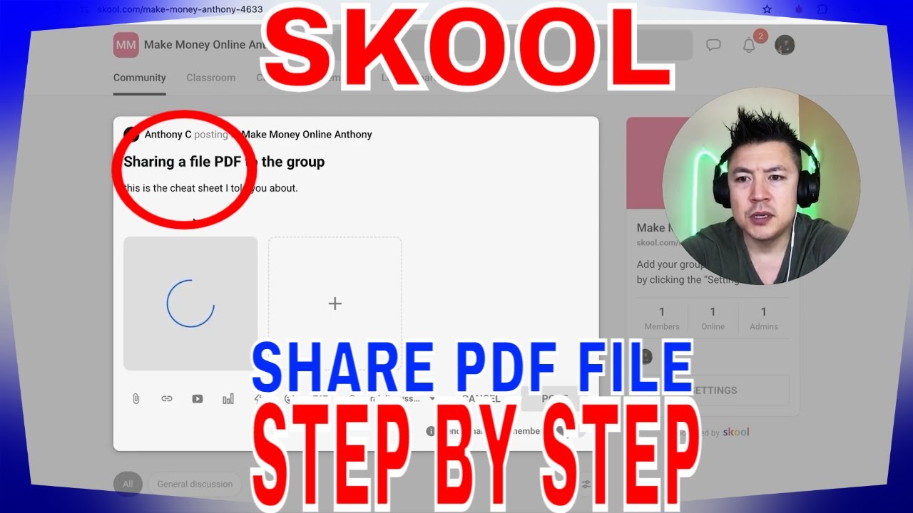 ✅  How To Share File PDF In Skool Community 🔴