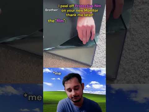 Brother f_cked my only Monitor I could afford #memes #funny #pc #gaming