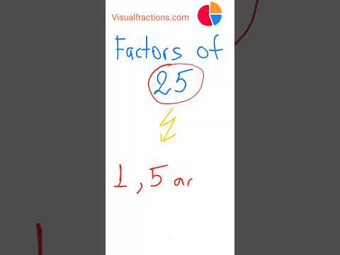 Factors of 25: Quick Math 👍 #math #factors #learnmaths #quickmath #mathshorts #mathematics