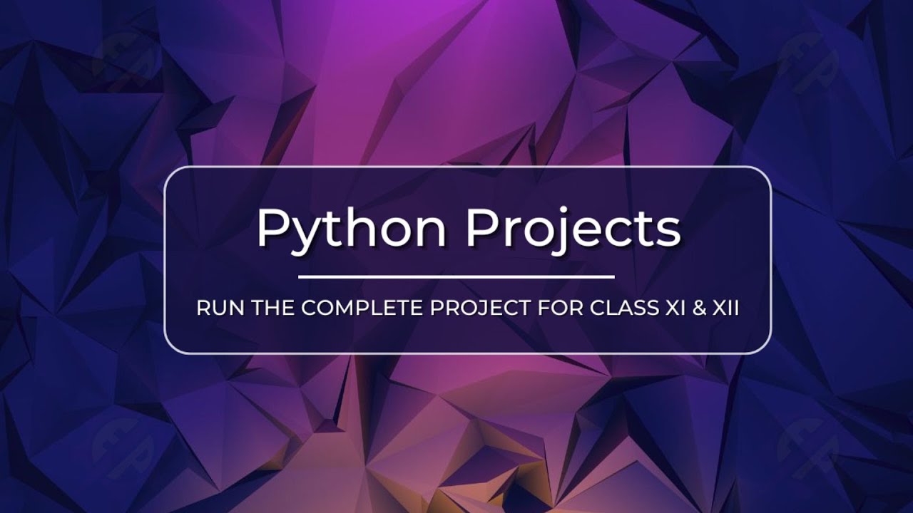 How to run the complete python project for class 11 and 12