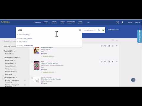 How to Locate Course Reserve eTextbooks from the Library
