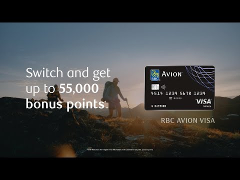 Switch to RBC AVION VISA and get up to 55,000 bonus points.