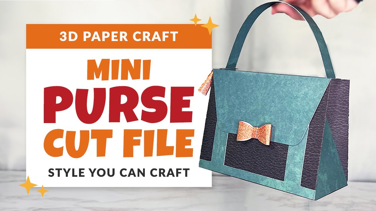 Create this Stylish 3D Paper Purse | SVG Craft Tutorial | Project 17/85