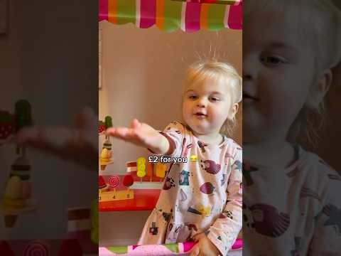 She takes her ice cream shop VERY seriously#family#cute #funny #daughter #ad #surprise