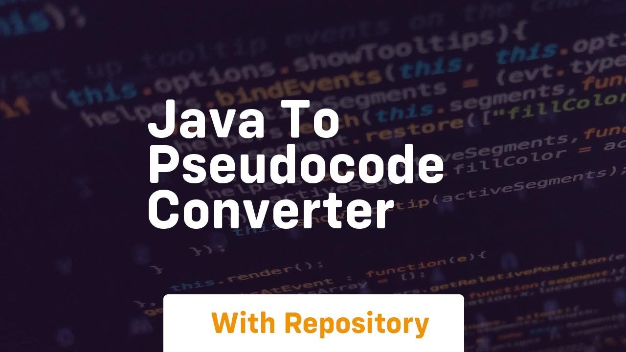 java to pseudocode converter