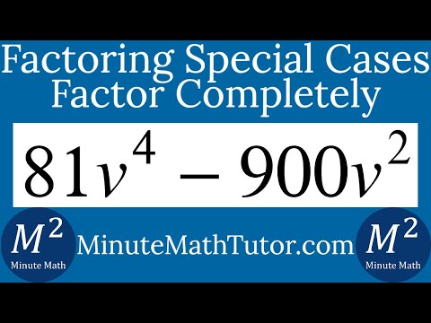 Factor 81v^4-900v^2
