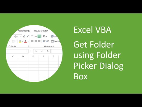 Excel VBA - How to Get Folder using Folder Picker Dialog Box