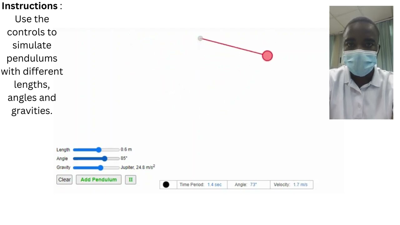Pendulum Simulation | Science Experiment | Virtual Lab Simulation