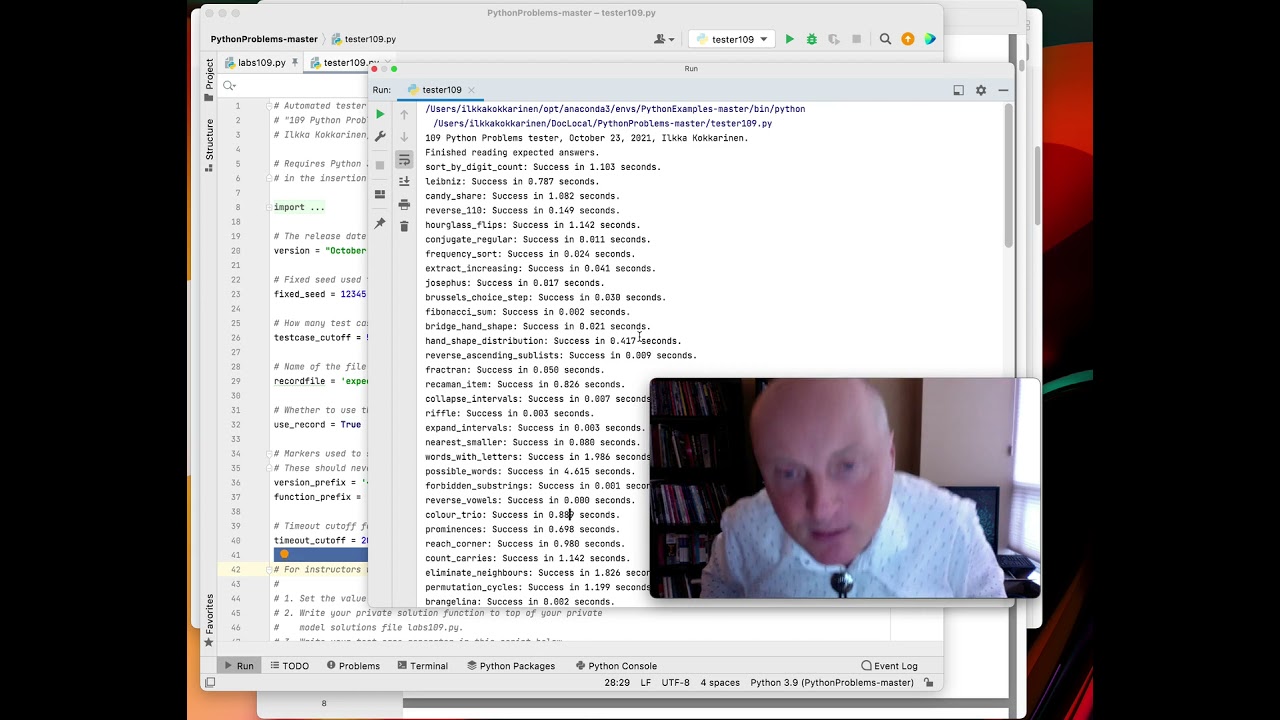 Automated testing and grading framework for labs in introductory Python course
