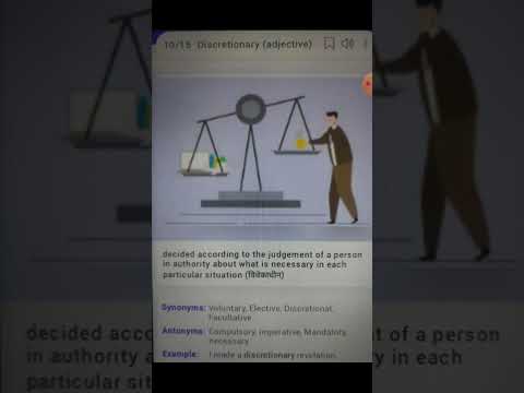Synonyms of DISCRETIONARY ll IELTS vocabulary