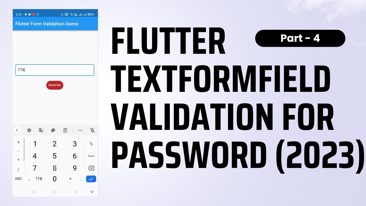 Flutter Password validation Form validation Textfield validation Part-4 (2023)
