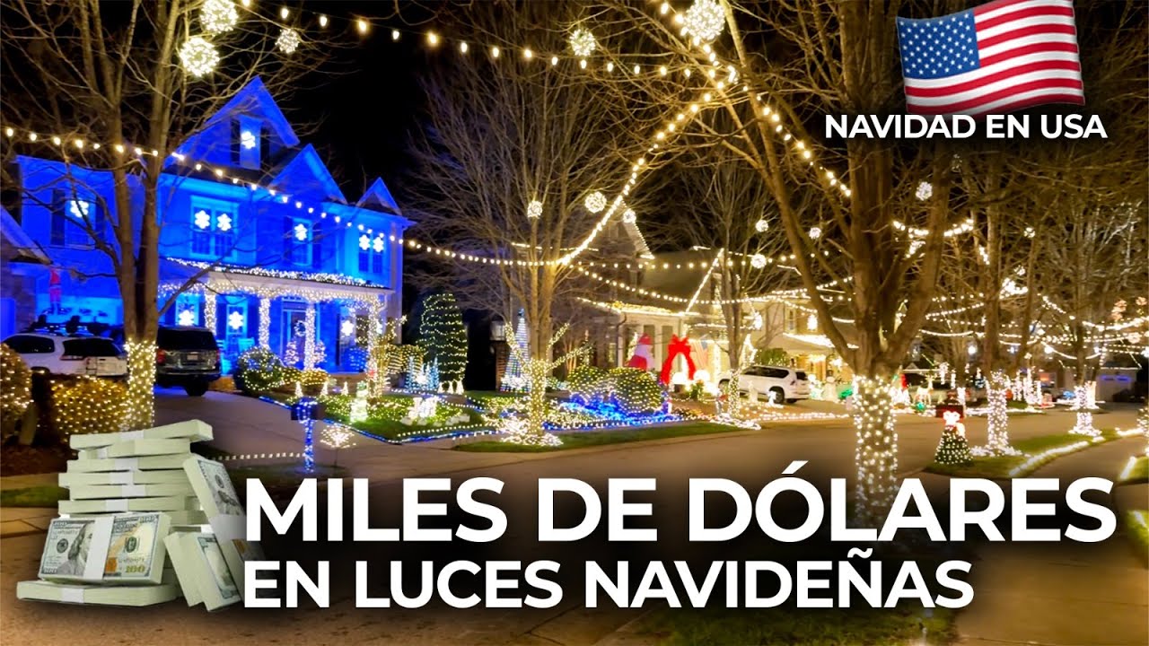 SHOWS de LUCES, INCREIBLE decoracion y todo GRATIS. La NAVIDAD en ESTADOS UNIDOS es una PELICULA