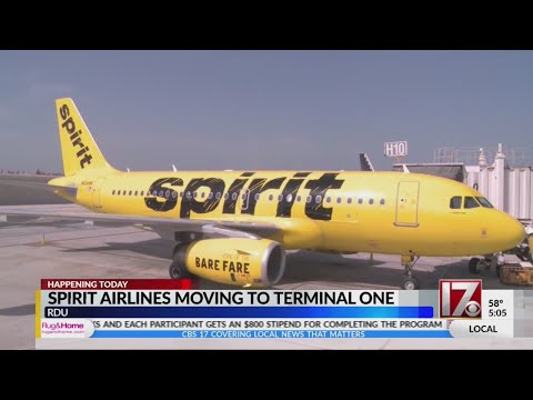 Spirit Airlines moving to RDU Terminal One