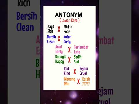 Antonym (Lawan Kata) dalam bahasa Inggris #shorts #kosakatabahasainggris #bahasainggrispemula