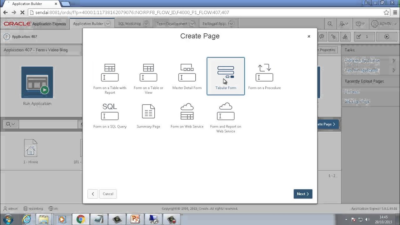 Forms to Apex -  Data Block Tabular Forms
