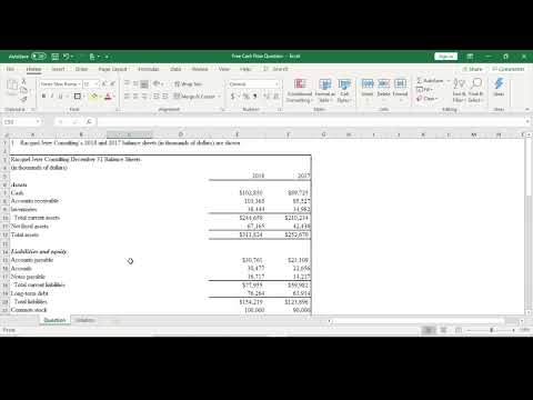 Free Cash Flow (FCF) Practice Question Tutorial Video - 2