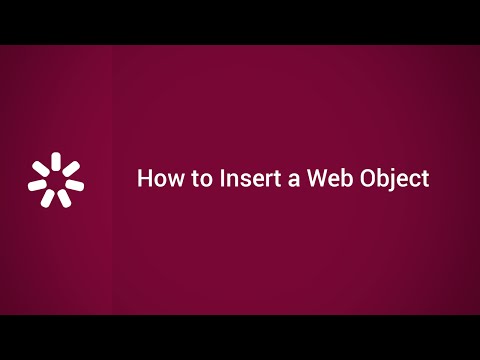 How to Insert a Web Object
