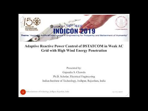 Adaptive Reactive Power Control of DSTATCOM in Weak AC Grid with High Wind Energy Penetration