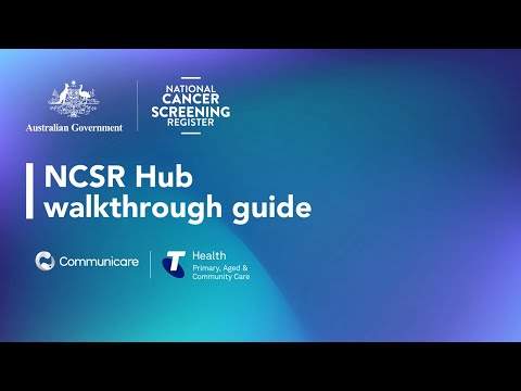 Introduction to NCSR Hub in Communicare