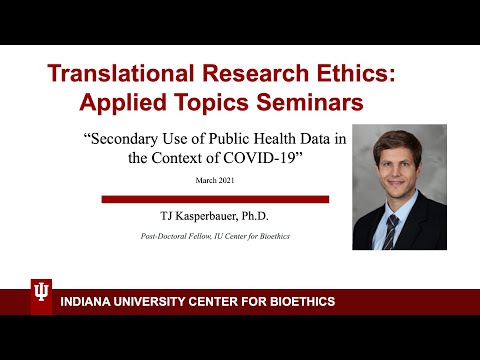 TREATs Talk: "Secondary Use of Public Health Data in the Context of COVID-19"