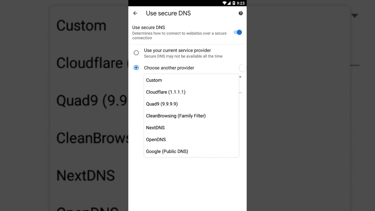 How To Change DNS Server on Google Chrome Android