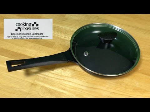 Cooking Pleasures Ceramic Coated 10 Inch Skillet with Glass Lid