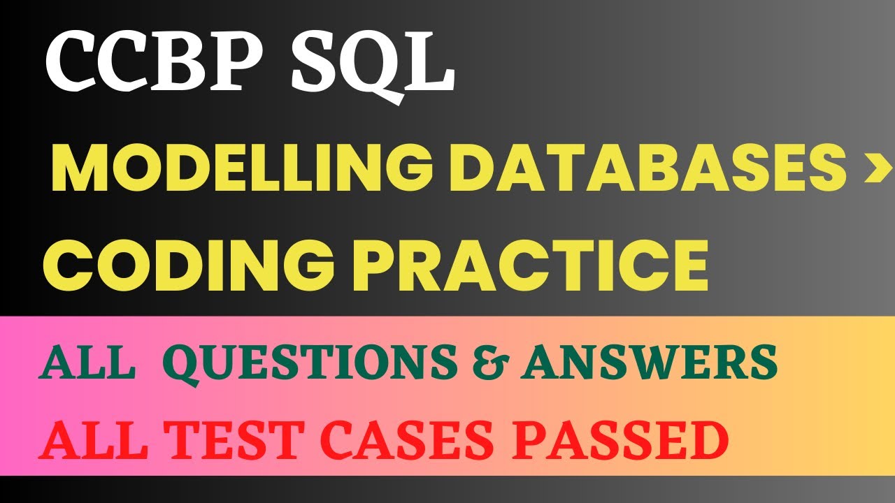 Modelling Databases | Coding Practice | SQL | NxtWave | CCBP 4.0