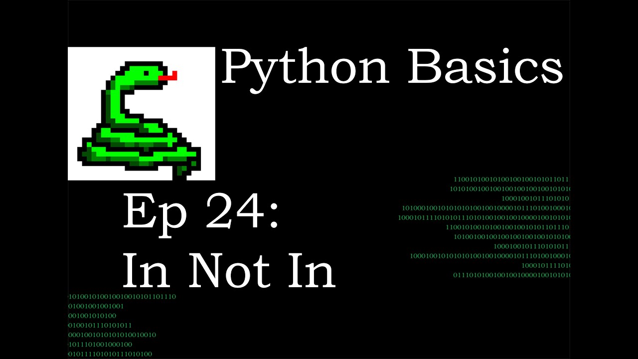 Python Basics In Not In