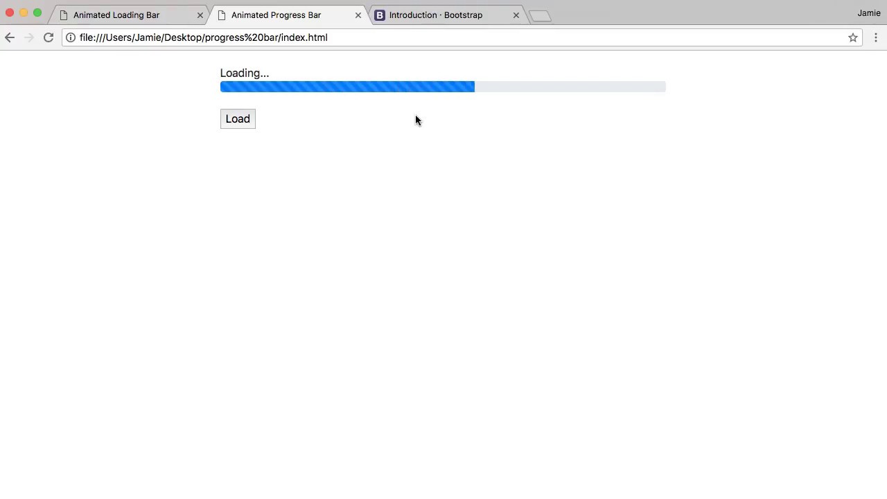 Create an Animated Progress Bar using HTML, CSS and JavaScript