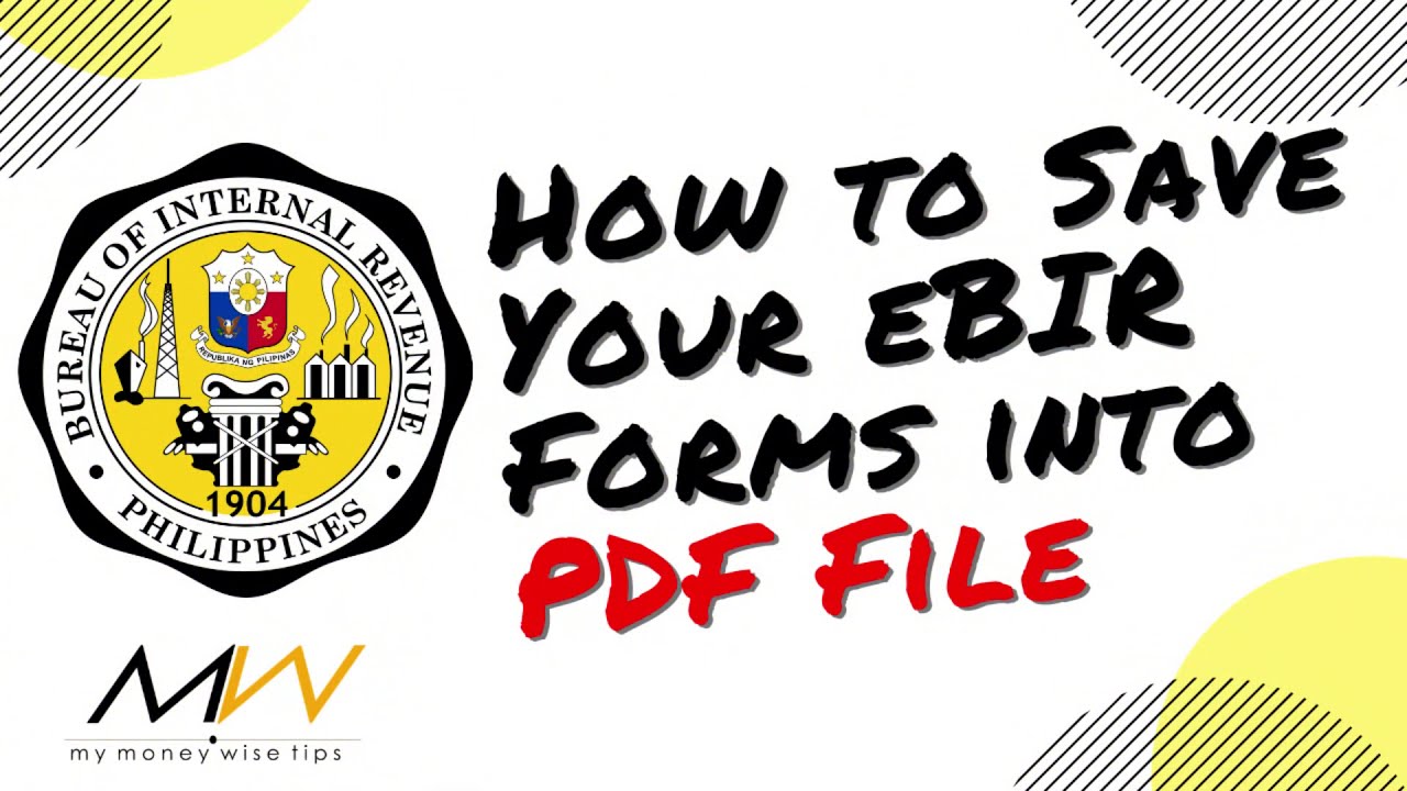 How to Save eBIR Forms into a PDF File