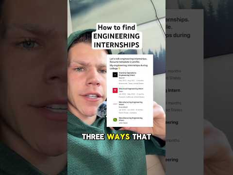 How to get an engineering internship. Ex: SpaceX Intern, Tesla Intern. #engineeringstudent
