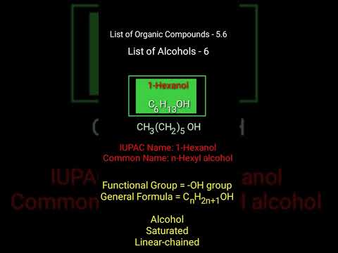 Alcohols 6 --- Hexanol - 1-Hexanol - n-Hexyl alcohol - C6H13OH